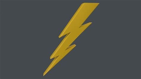 D Model Lightning Bolt D Model Vr Ar Low Poly Cgtrader