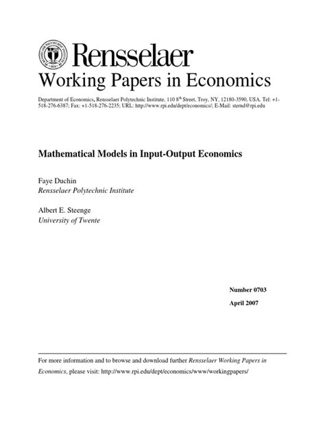 Io Model Matematika Pdf Inputoutput Model Matrix Mathematics