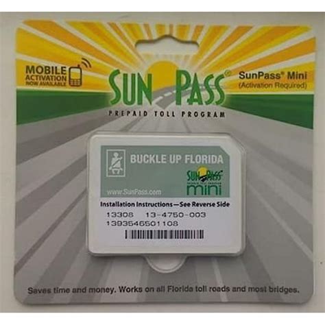 Sunpass Mini Sticker Pre Paid Toll Program For Florida Styles May Vary