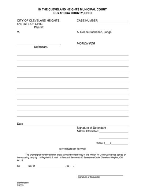Template For Court Motion Fill Online Printable Fillable Blank