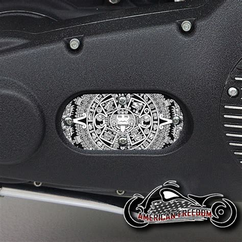 Custom Oval Inspection Cover Aztec Calendar Harley Davidson