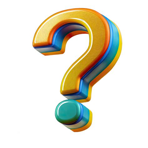 AI Generated Question Mark 3d Isolated On Transparent Background