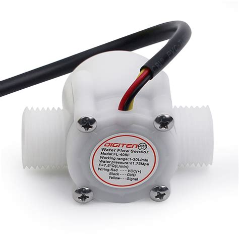Digiten Fl 408f G12 Water Flow Sensor Food Grade Bsp Thread Flow Hal