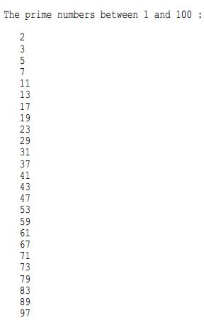 A Great Platform For Education C Program To Print Prime Numbers Between 1 To 100