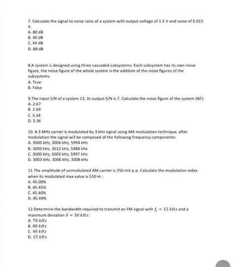 Solved Calculate The Signal To Noise Ratio Of A System Chegg