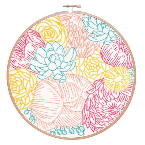 Floral Profusion Poplush Embroidery Embroidery Kit