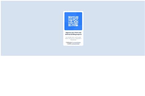 Responsive Qr Code Component Using Html And Css Flexbox And Mediaquery