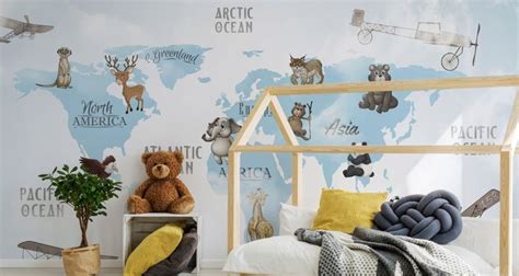 Fototapeta Mapa Wiata Zwierz Ta Napisy D X Erli Pl