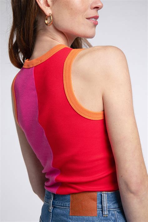 Top Abie Bi Color Cranberry Et Lila Elise Chalmin