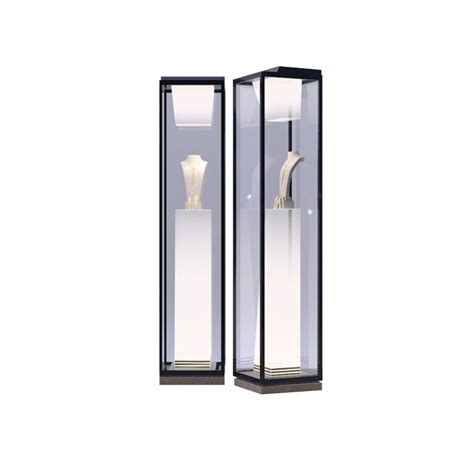 Modern Glass Tower Display Showcase For Jewelry And Collectibles