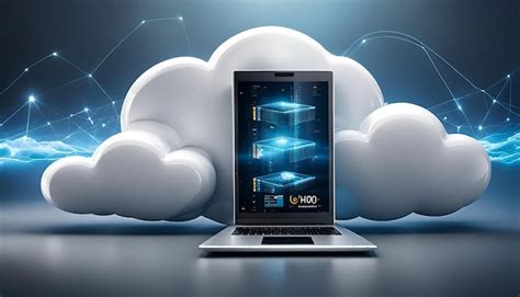 Digital Cloud Computing Technology Premium Ai Generated Image