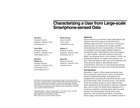 Pdf Characterizing A User From Large Scale Smartphone Sensed Data