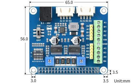 Waveshare HRB8825 2CH Stepper Motor HAT For RPi Up To 1 32