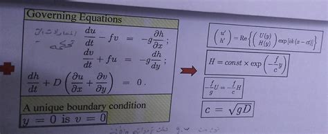 Governing Equations Chegg
