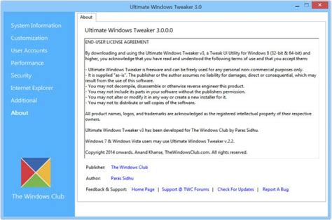 Image Gallery For Ultimate Windows Tweaker For Windows 8