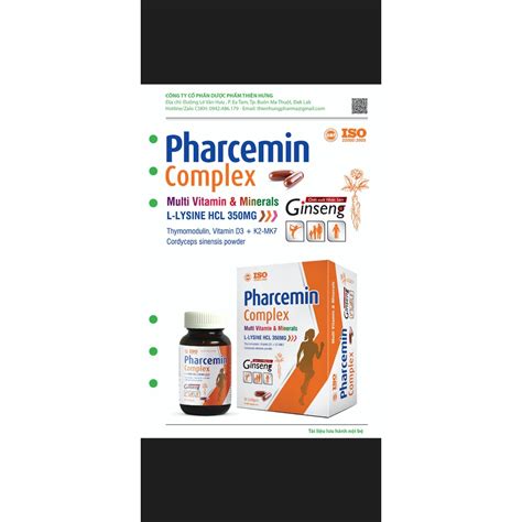 Tăng Cường Bồi Bổ Sức Khỏe Nâng Cao Sức đề Kháng Pharcemin Complex