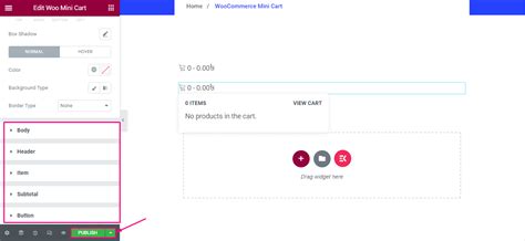 How To Create Elementor Woocommerce Mini Cart Page Elementskit