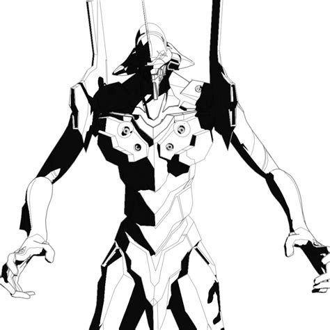 Eva Unit 01 Line Drawing By Antilon23 On Deviantart