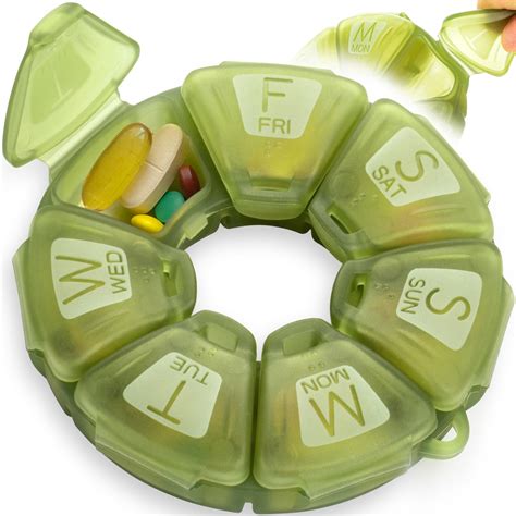 Creative Portable Mini 7 Day Weekly Circular Shape Rotary