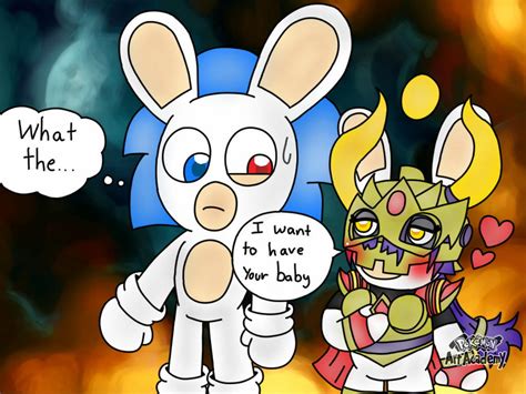 Rabbid Sonic Meets Lava Queen By Bryanplush On Deviantart