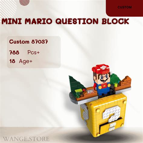 Custom Creator Expert 87037 Mini Mario Question Block Wange Block