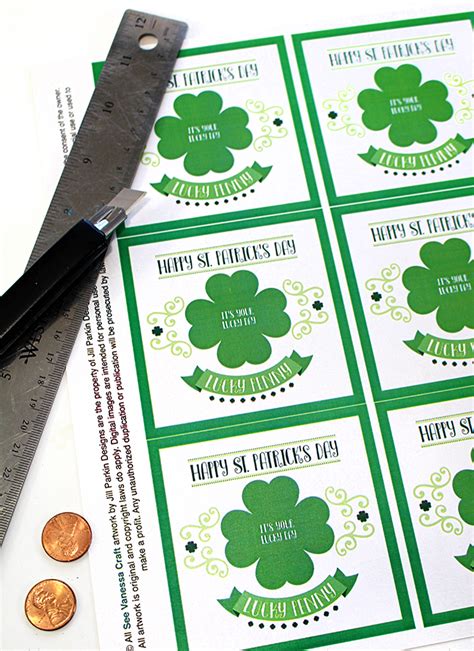 Printable Lucky Penny St Patricks Day Cards See Vanessa Craft