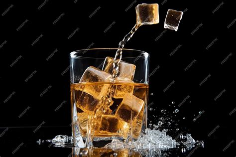Premium Photo Sugar Cubes Dissolving In A Glass Of Iced Tea Captured