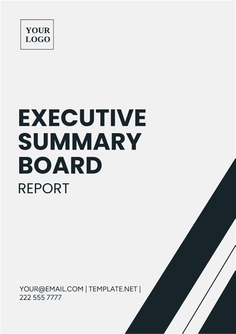 Free Executive Summary Board Report Template To Edit Online