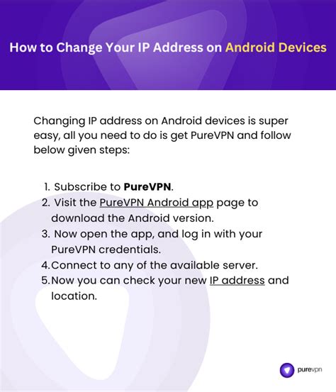Change Ip Address Android Devices PureVPN