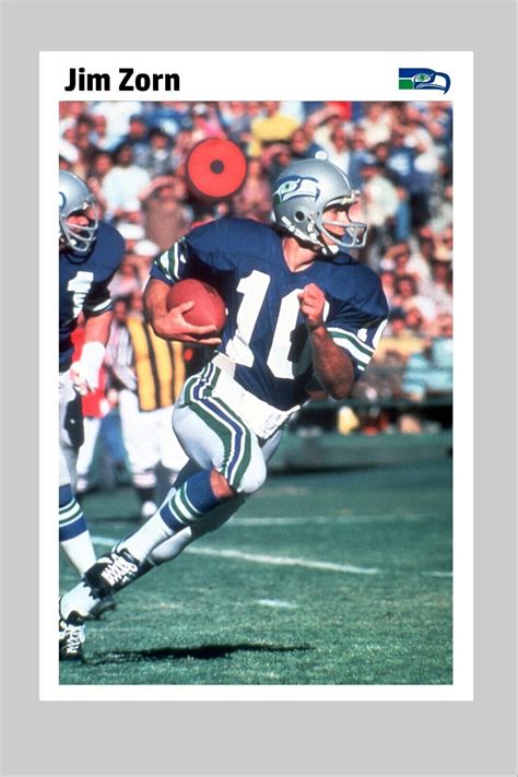 1976 Rookie Jim Zorn Seattle Seahawks Sports Poster Nfl Action Shot 24x36 4673310612