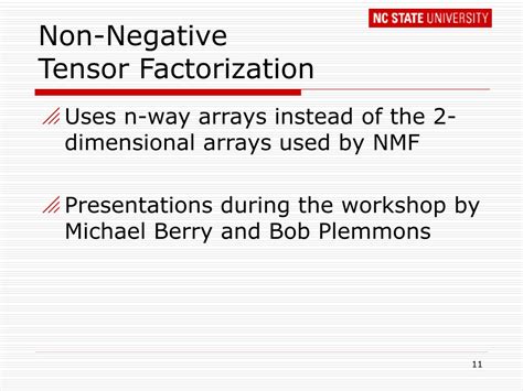 Ppt Non Negative Matrix Factorization Recent Algorithms Extensions