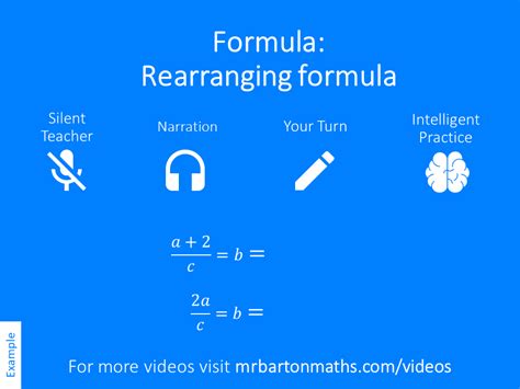 Rearranging Formula Variation Theory