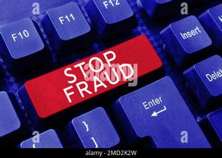 Text Caption Presenting Stop Fraud Business Concept Campaign Advices