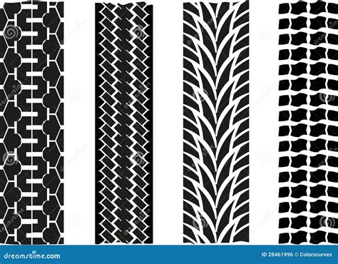 Tyre Imprint Stock Vector Illustration Of Single Black 28461996