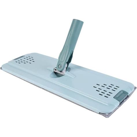 Balai Serpillère et Seau Essoreur Balai Microfibre Plat avec Manche en INOX Tampons