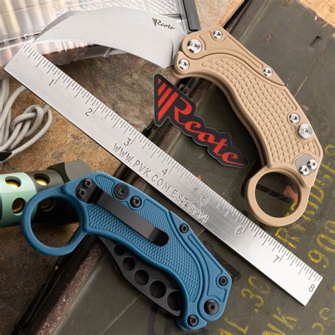 Reate Exo K Gravity Karambit Stonewashed N690 Tan Aluminum