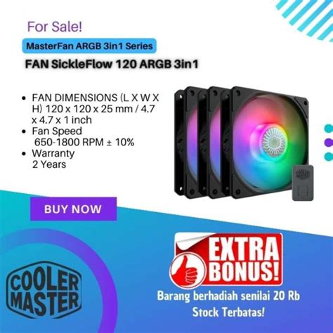 Promo Cooler Master Sickleflow 120 Argb 3 In 1 Fan Case Diskon 23 Di