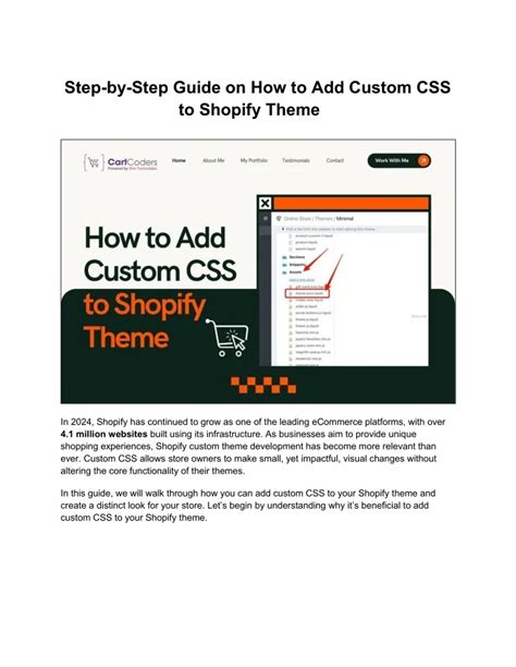 Ppt A Simple Guide To Adding Custom Css To Shopify Themes Powerpoint Presentation Id13625310