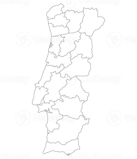 Portugal mapa mapa do Portugal dentro administrativo províncias dentro