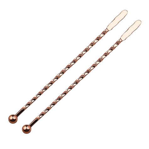 5pcs 304 Stainless Steel Swizzle Mixing Sticks Bar Cocktail Muddler