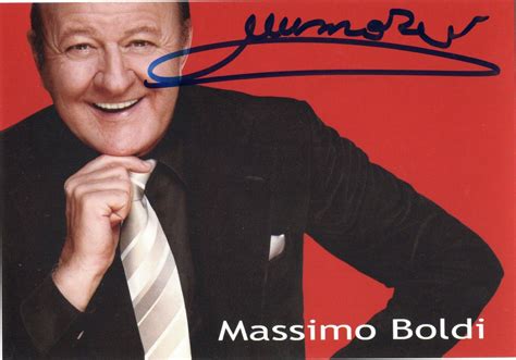 Massimo Boldi Signed Official Postcard Italian Actor Signedforcharity