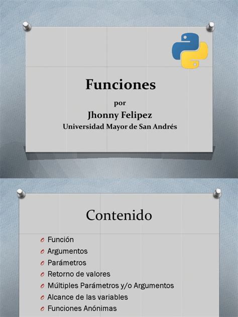08 Funciones Pdf Python Lenguaje De Programación Función