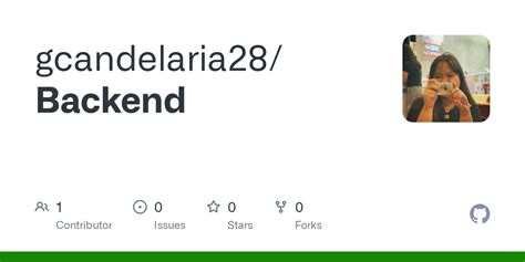 GitHub Gcandelaria Backend