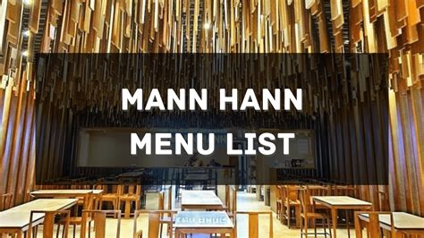 Mann Hann Menu Prices Philippines 2025 [updated] — All About