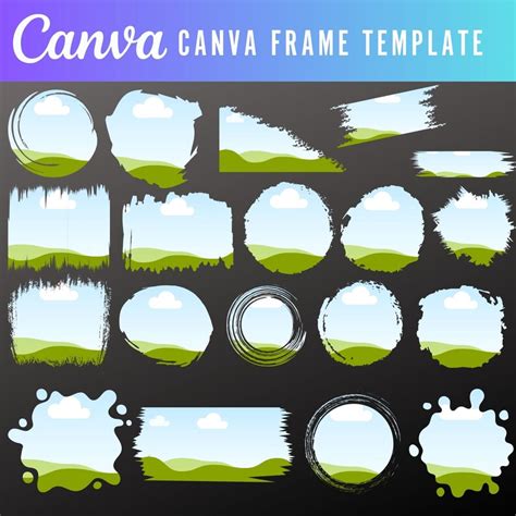 Canva Frames Templates Editable Canva Frames Abstract Pattern Canva
