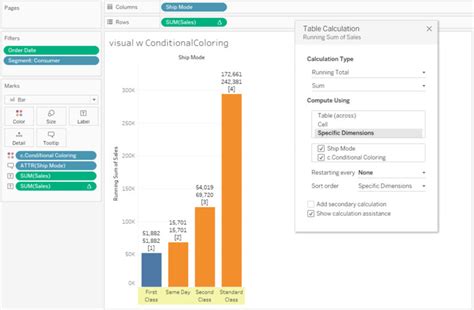 How To Get Running Sum Bar Chart With Conditional Coloring