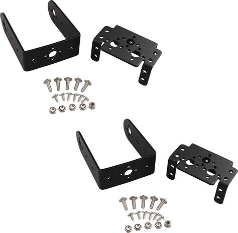 Jopto 2 Set Servo Motor Bracket 2 Dof Short Pan And Tilt Servos Bracket Sensor Mount Kit