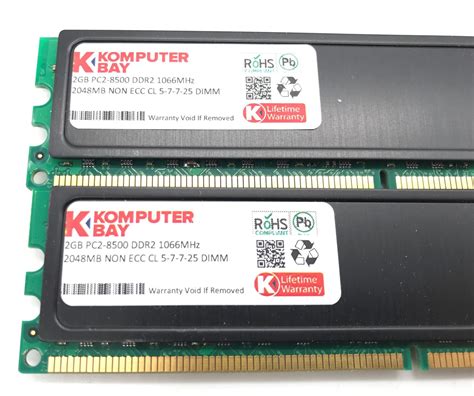 KomputerBay 4GB 2X 2GB 1066MHz DDR2 8500 Desktop RAM EBay