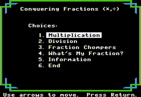 Download Conquering Fractions X Apple II My Abandonware