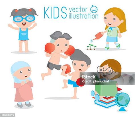 행복함 말풍선이 있는 어린이 꼬마 게임하기 흰색 배경의 2015년에 대한 스톡 벡터 아트 및 기타 이미지 2015년 교육